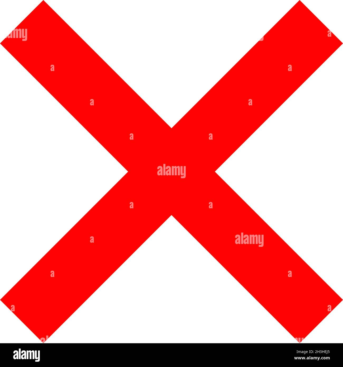 Red X as restriction, prohibition, barrier, error icon- stock vector ...