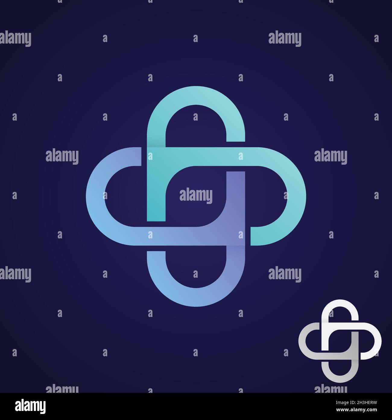 Infinity cross health technology icon symbol. Healthcare and hospital ...