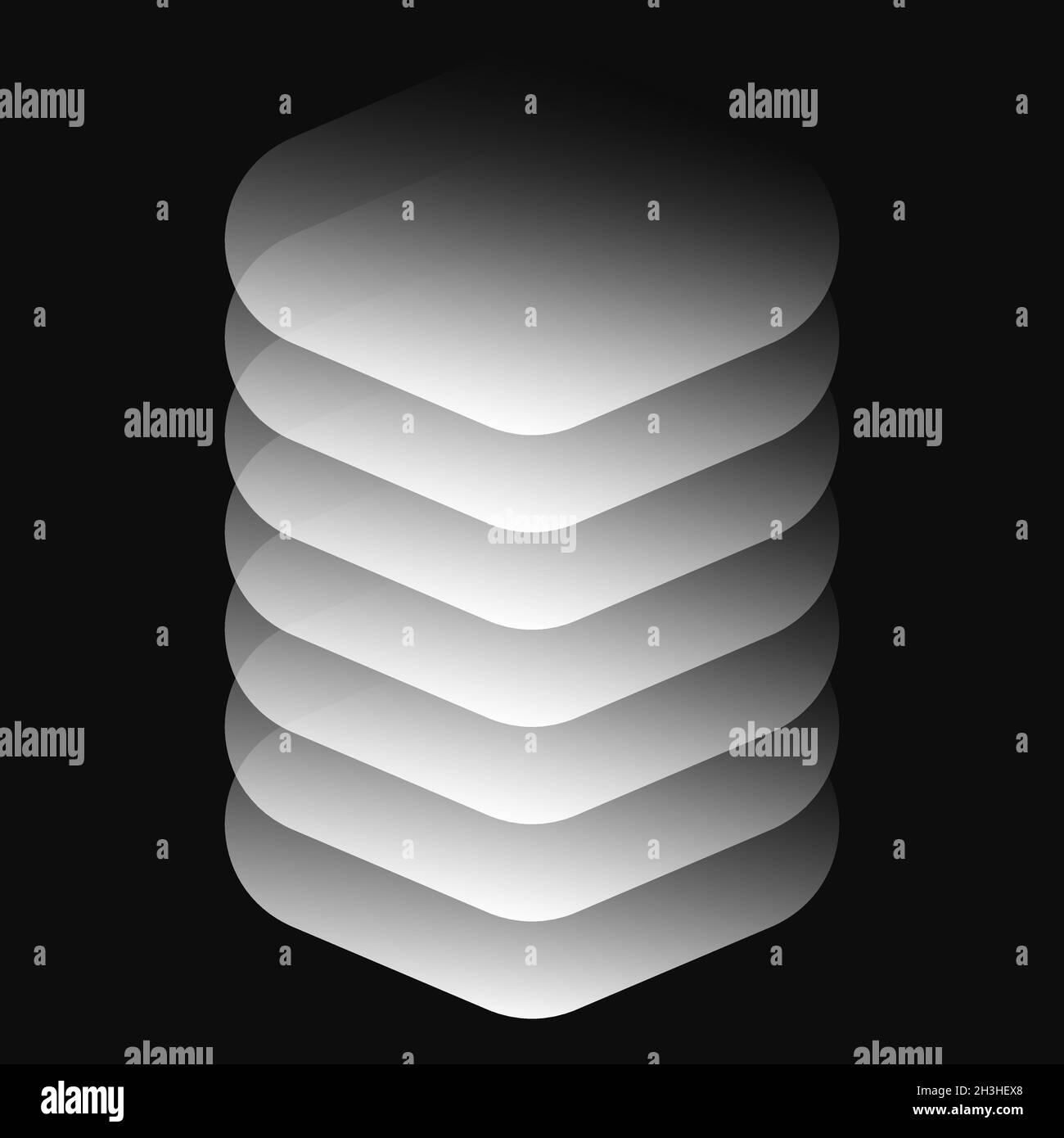 Stacked tower abstract server, HDD, hosting or building construction ...