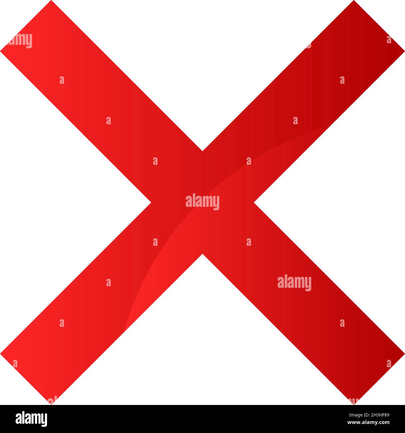 Red X as restriction, prohibition, barrier, error icon- stock vector ...