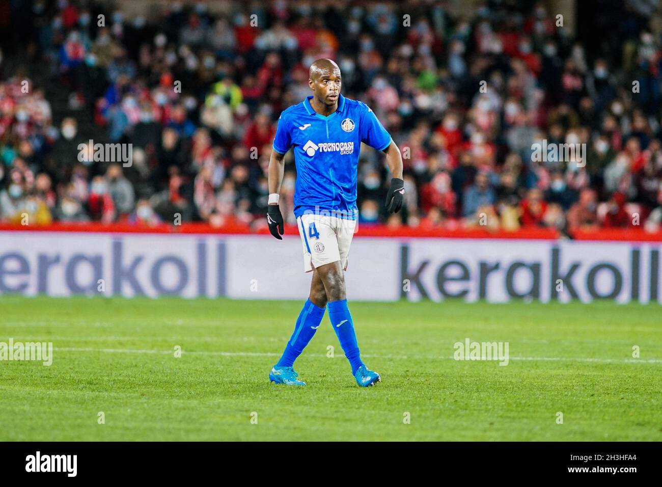 Granada, Spain. 28th Oct, 2021. Allan-Romeo Nyom of Getafe CF seen in ...