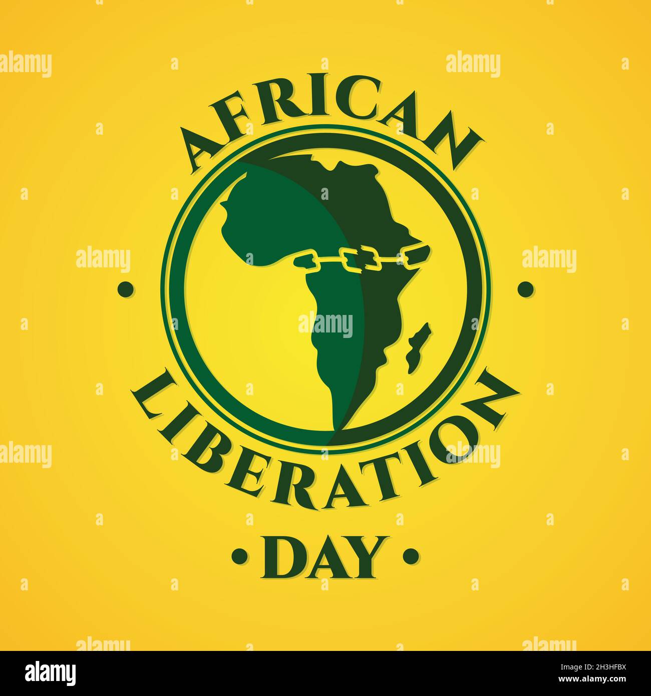 An illustration of African Liberation Day with African map and chain ...