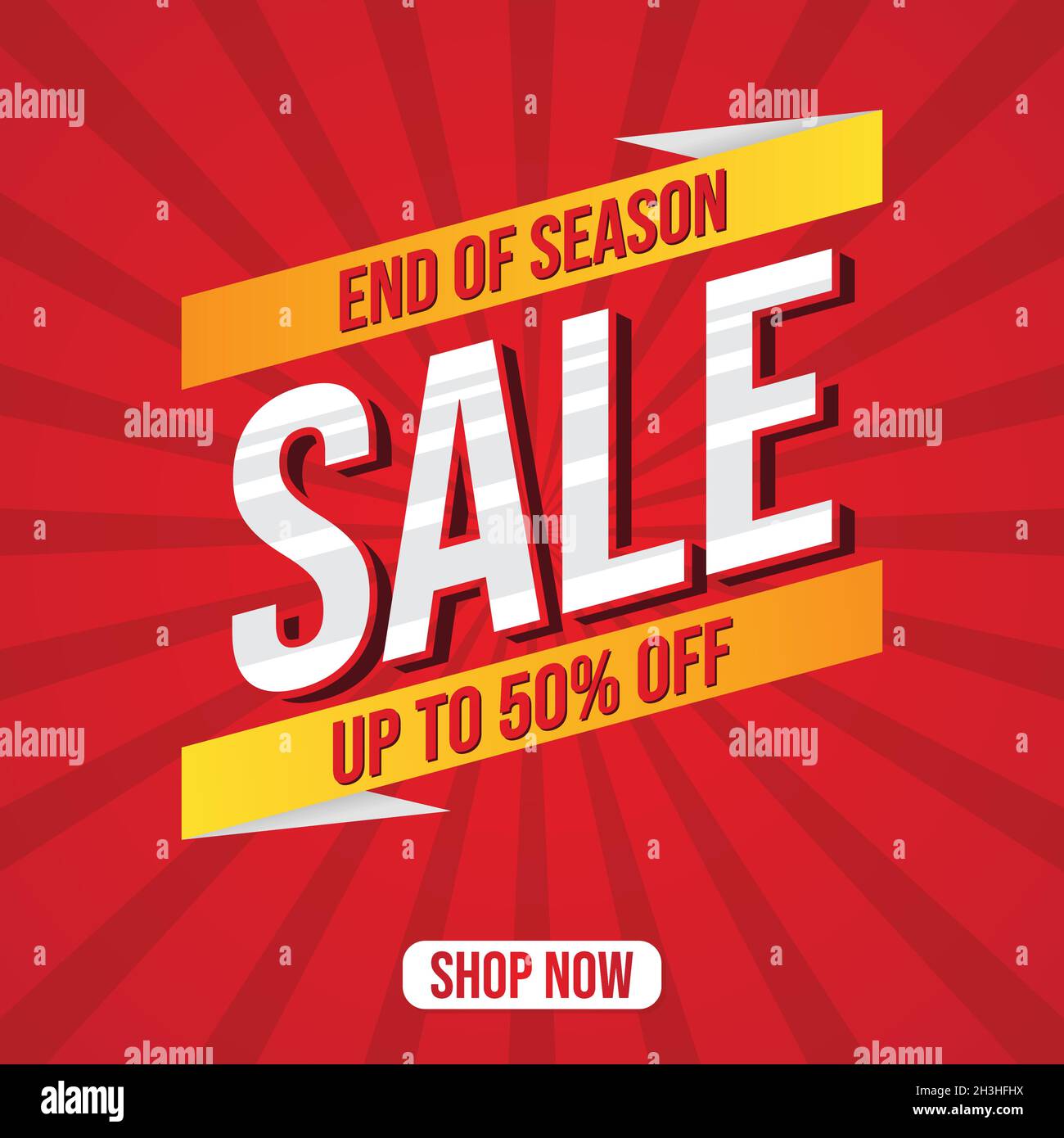 Set of End Of Season Sale banner for advertising. Vector illustration ...