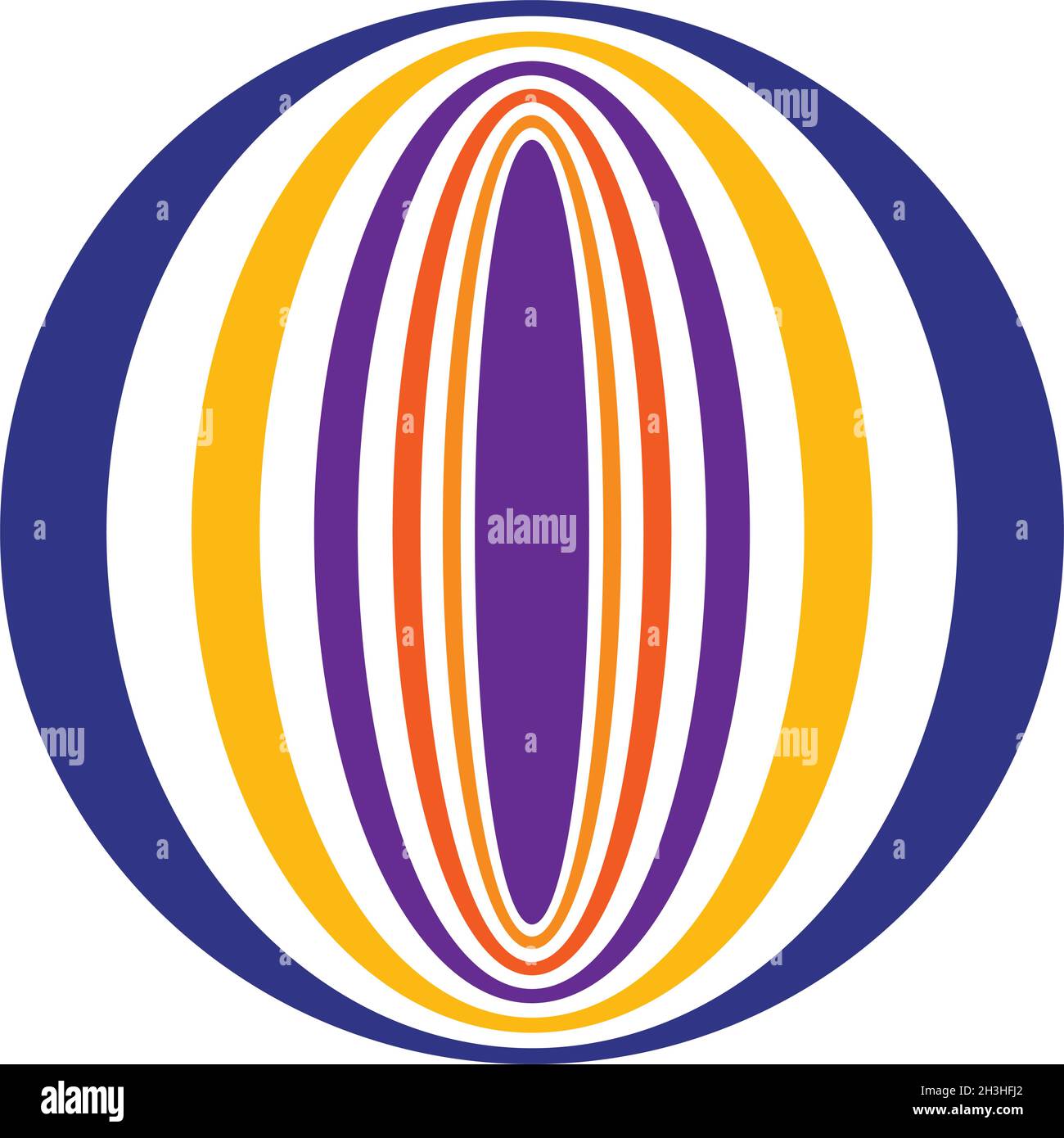 Concentric circles abstract visual design element - stock vector ...