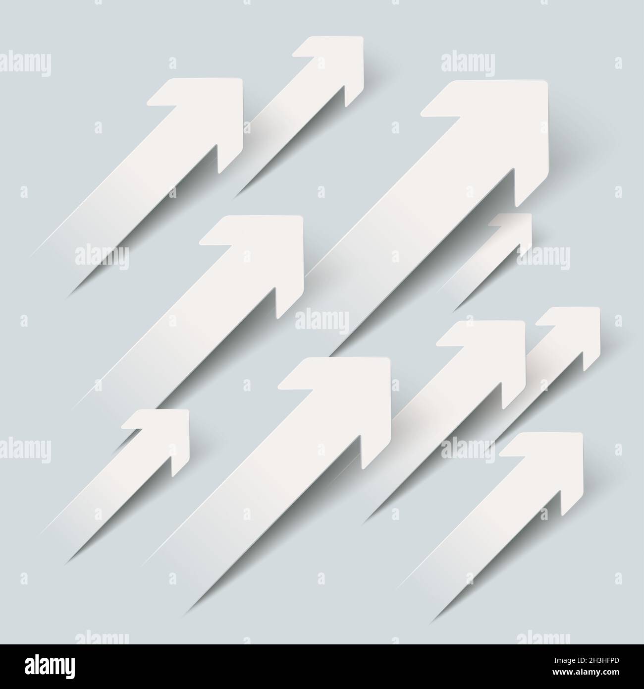 Paper Arrows Growth PiAd Stock Photo - Alamy