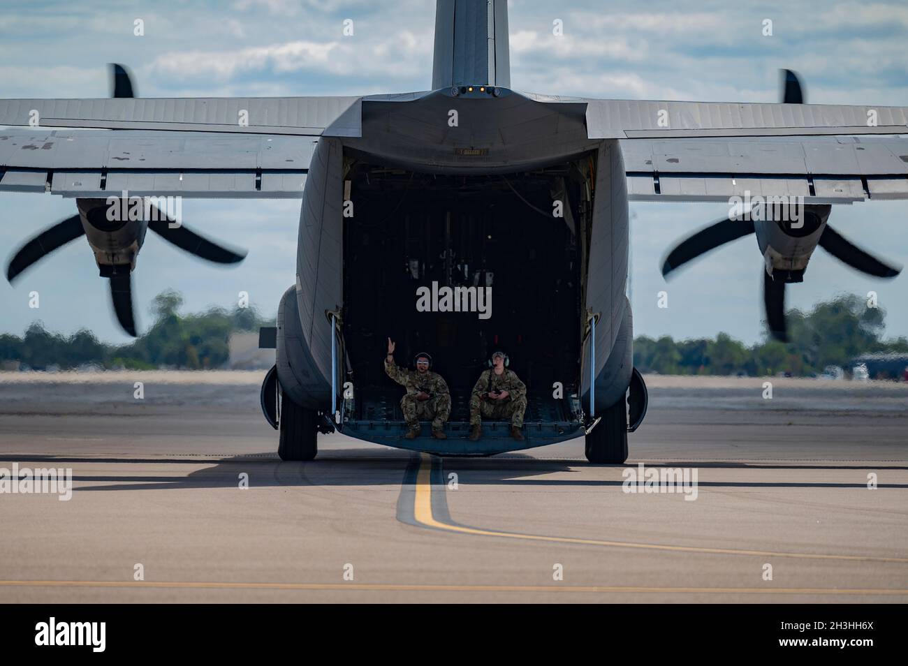 Two Airmen assigned to the 317th Airlift Wing, Dyess Air Force Base ...
