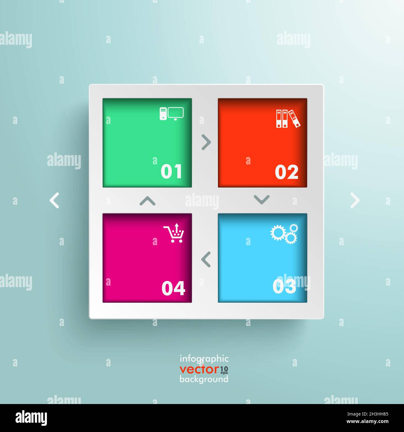 4 Rectangle Holes White Window Cycle PiAd Stock Photo - Alamy