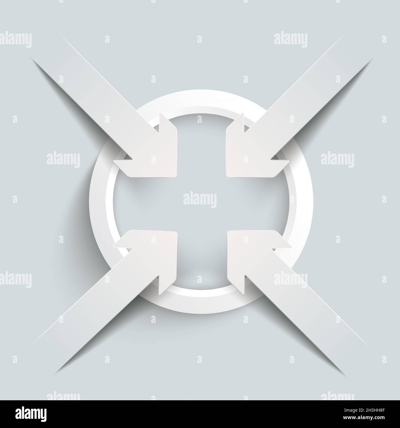 Circle with 4 arrows hi-res stock photography and images - Alamy