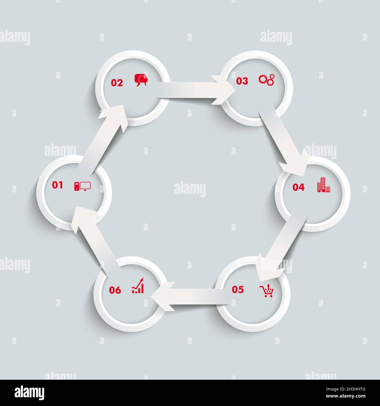 6 arrows hi-res stock photography and images - Alamy