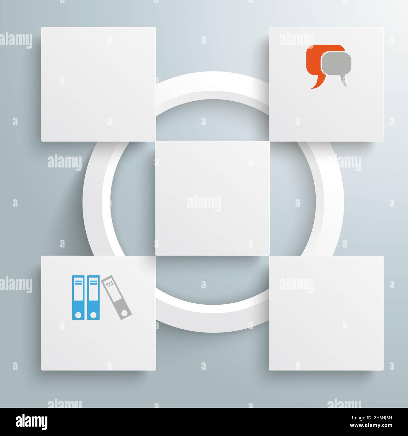 Square Design 5 Pieces PiAd Stock Photo - Alamy