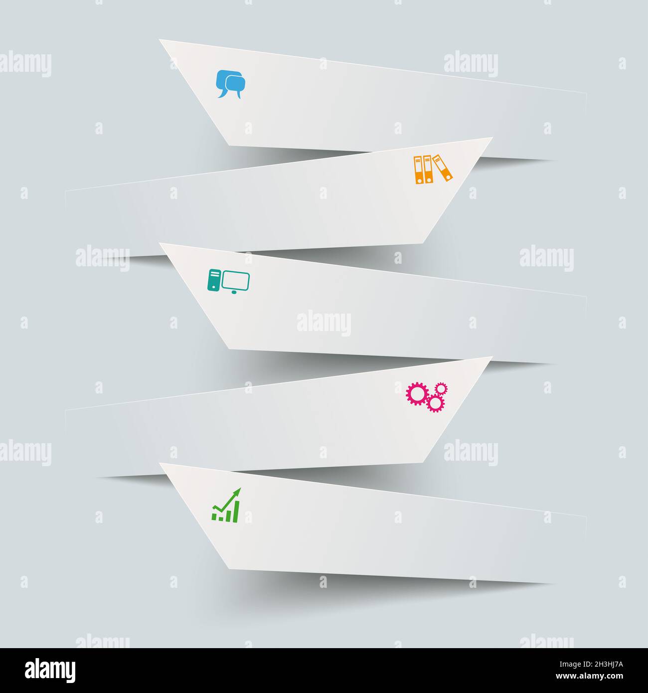 Infographic 5 Cutting Banners PiAd Stock Photo - Alamy