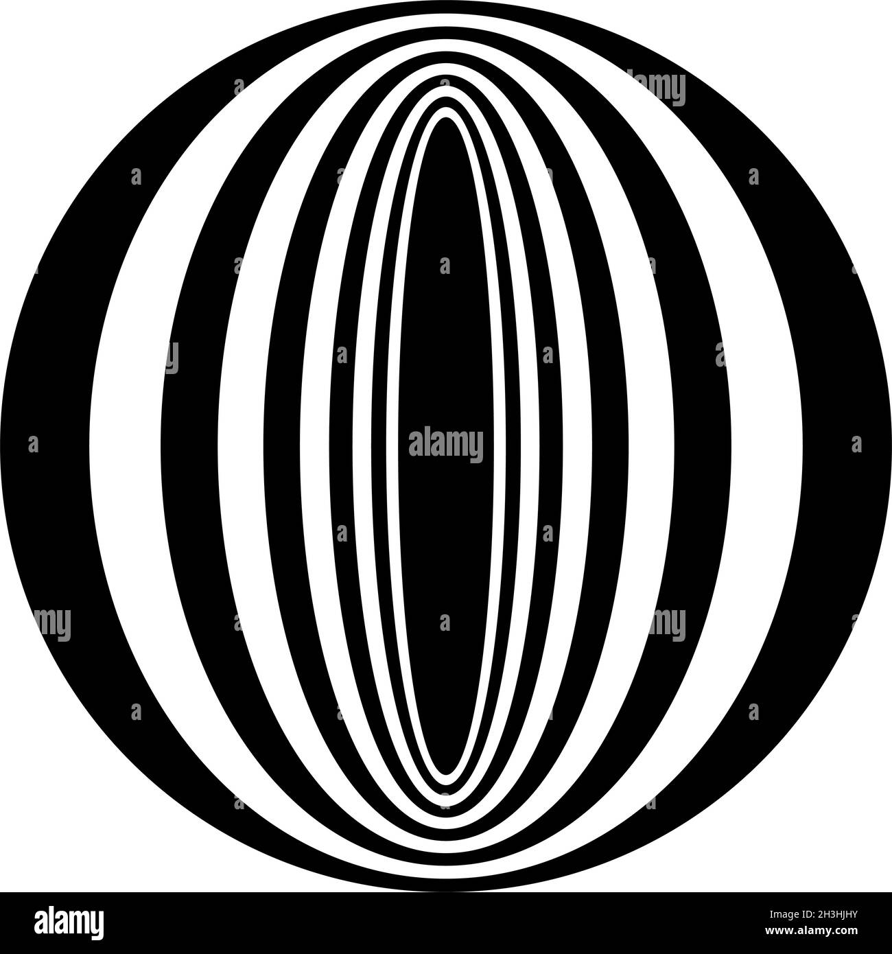Concentric circles abstract visual design element - stock vector ...