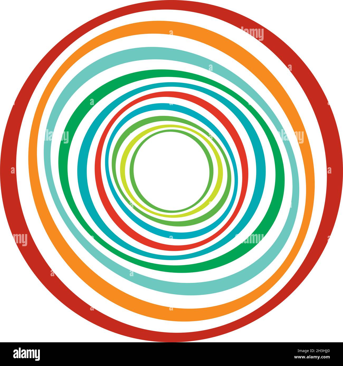 Concentric circles abstract visual design element - stock vector ...