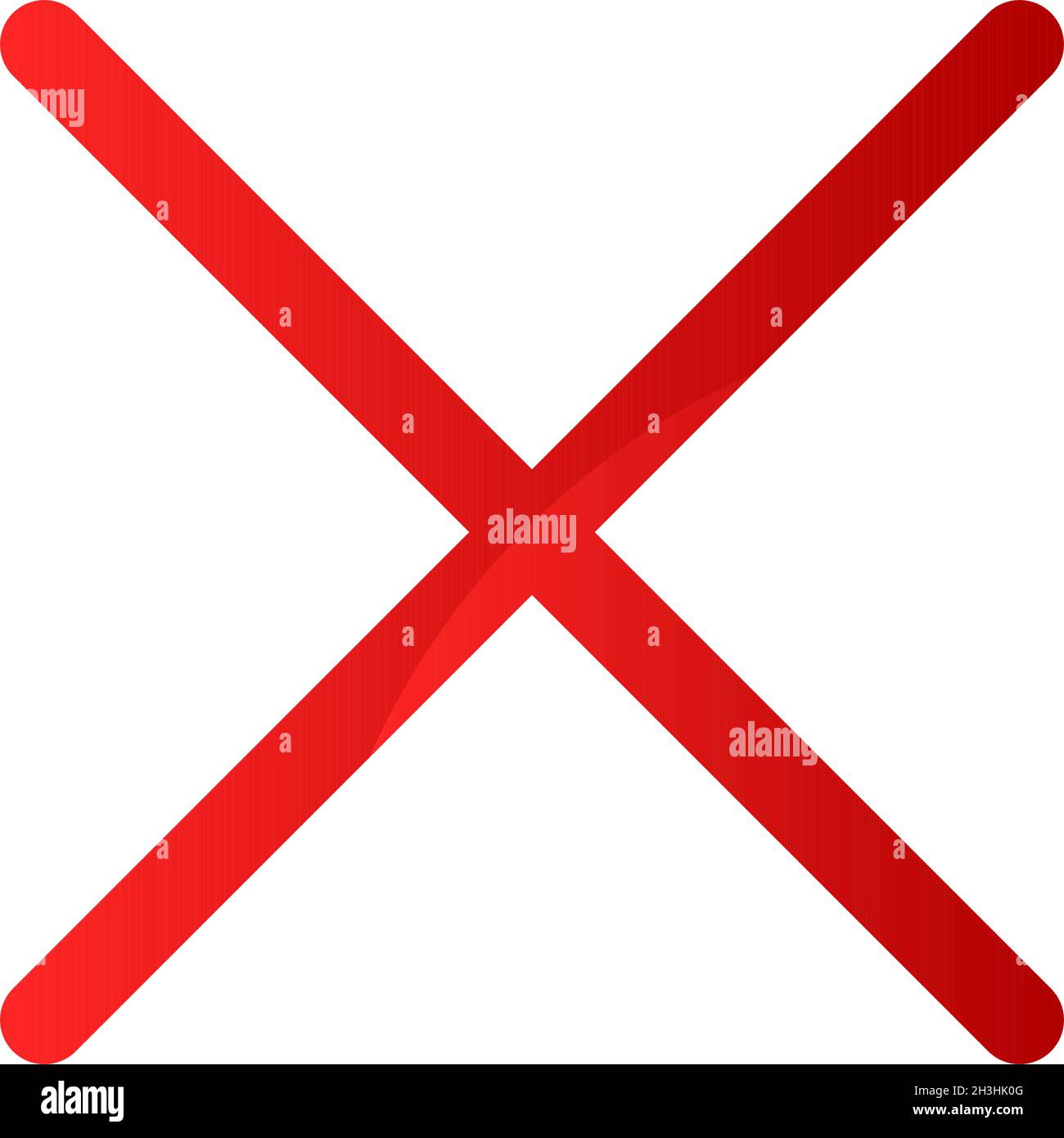 Red X as restriction, prohibition, barrier, error icon- stock vector ...