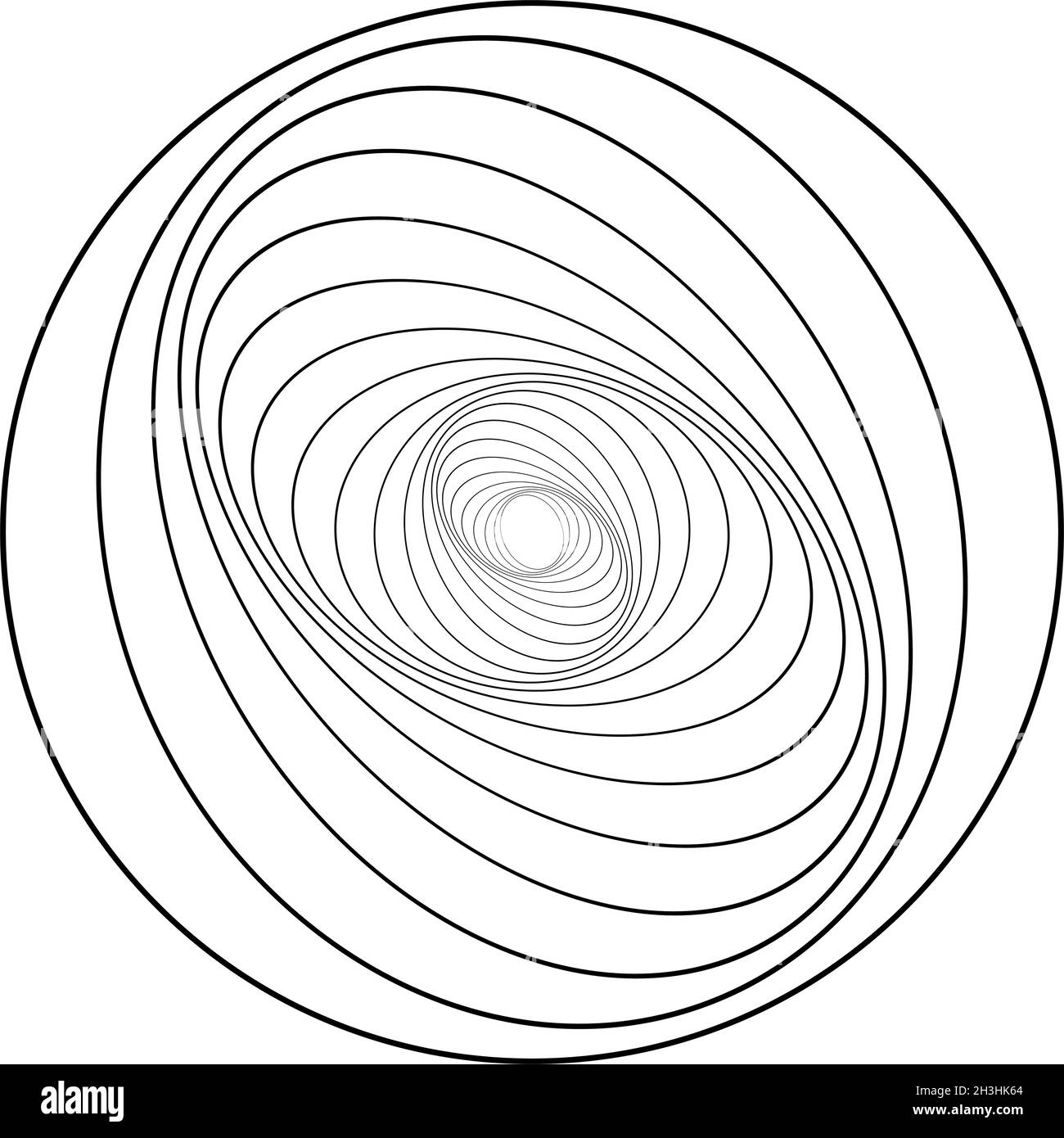 Concentric circles abstract visual design element - stock vector ...