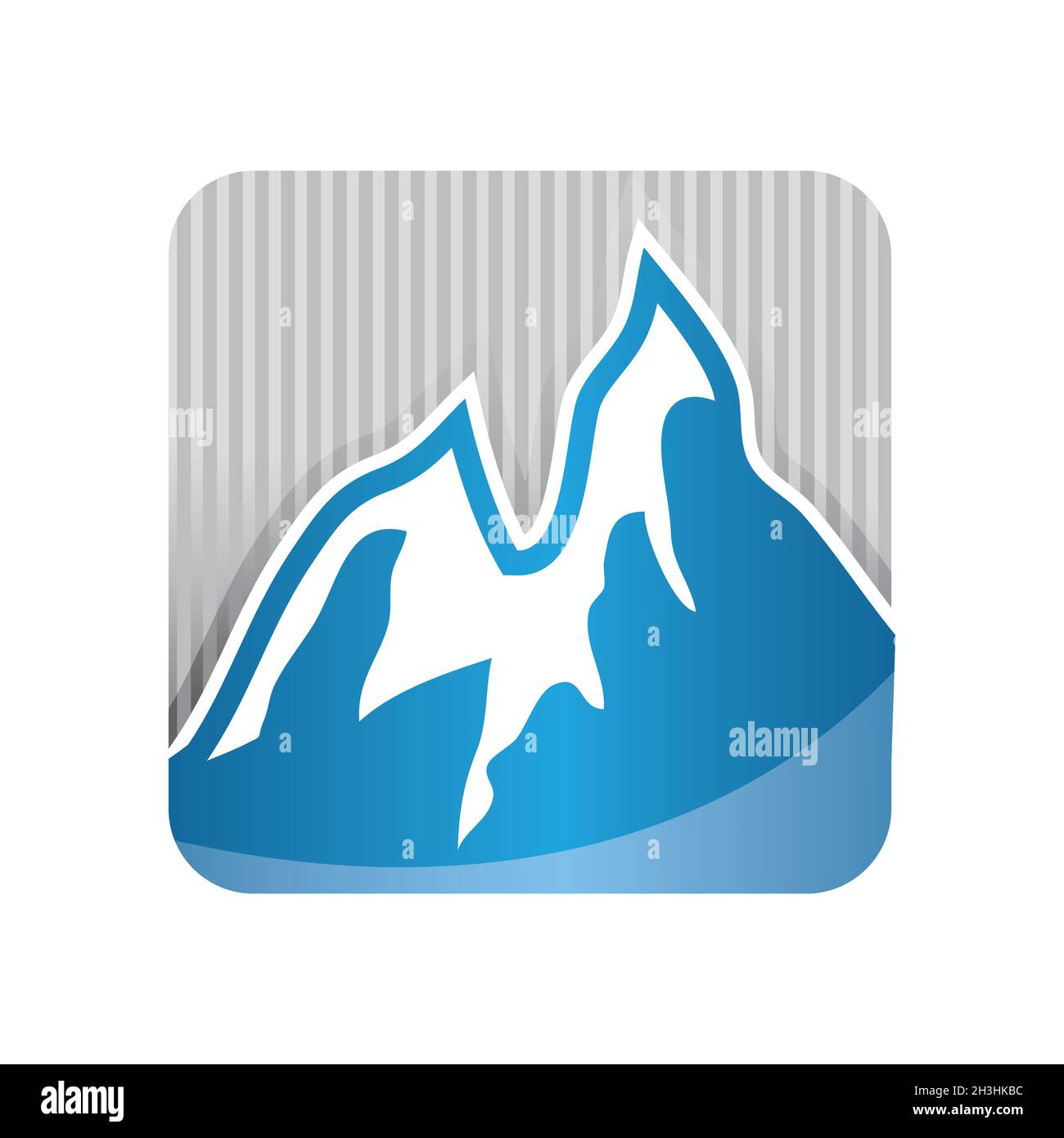 Mountain icon symbol vector illustration for outdoor adventure. Flat ...