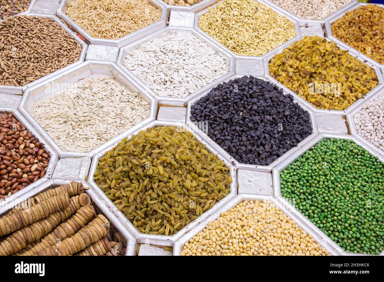 Dried fruit and nuts mix in Dubai market Stock Photo - Alamy