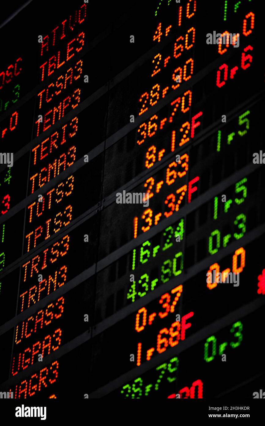 Real live stock exchange trading stocks display panel. High quality ...