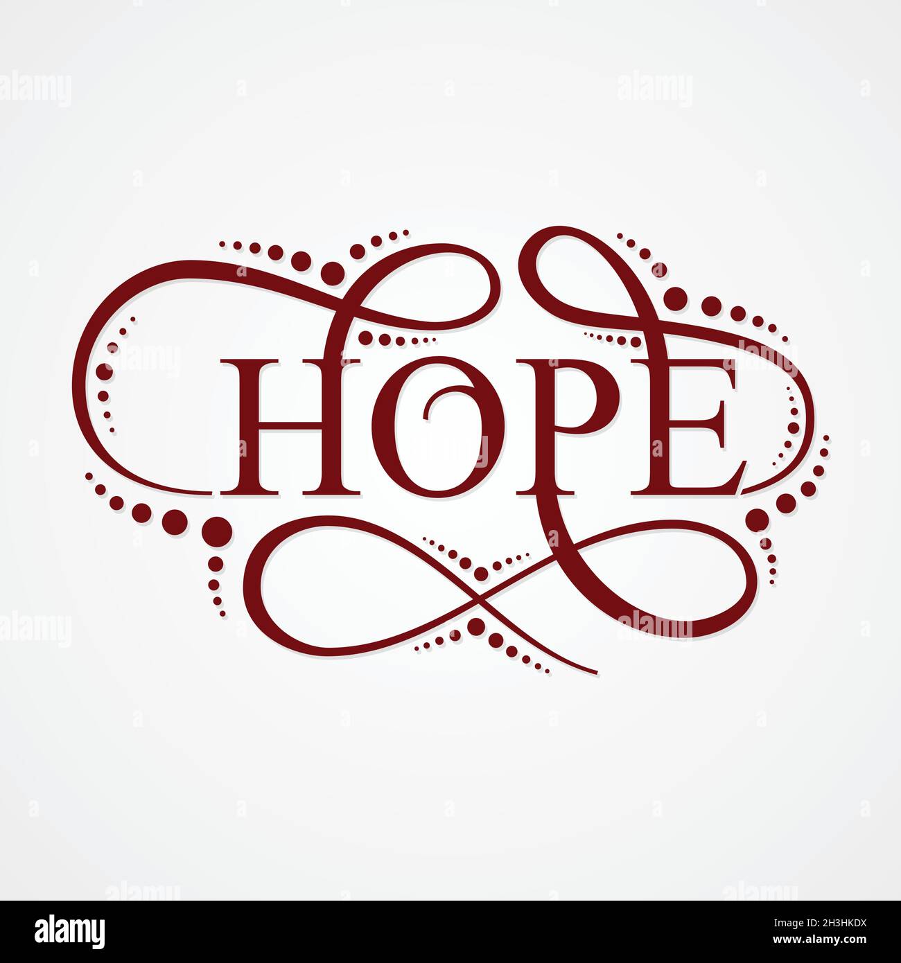 Hope letter concept design on the white background. Vector illustration ...