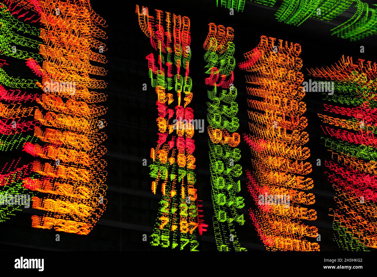 Real live stock exchange trading stocks display panel. High quality ...