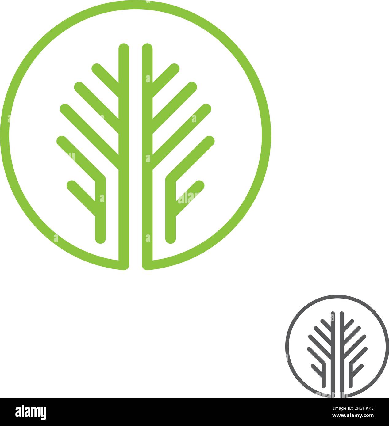 Abstract Leaf symbol design vector template linear style. Vector ...