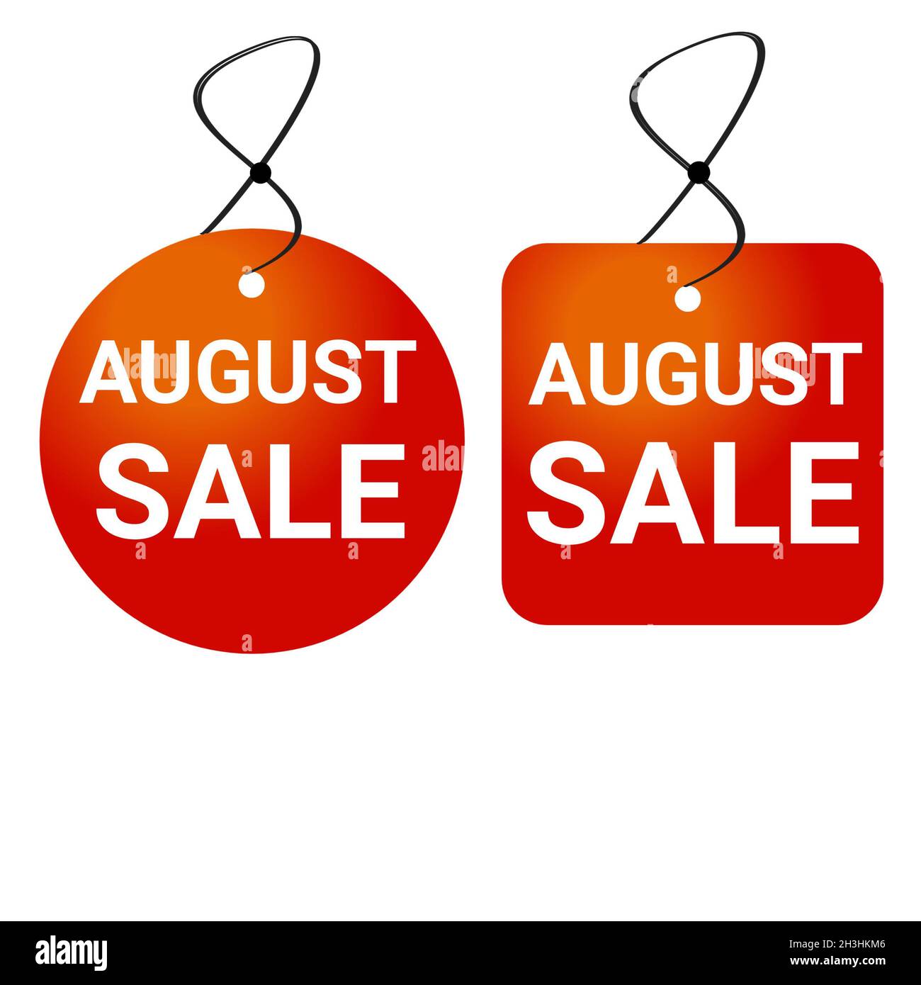 August sale sticker icon business promotion Stock Photo - Alamy