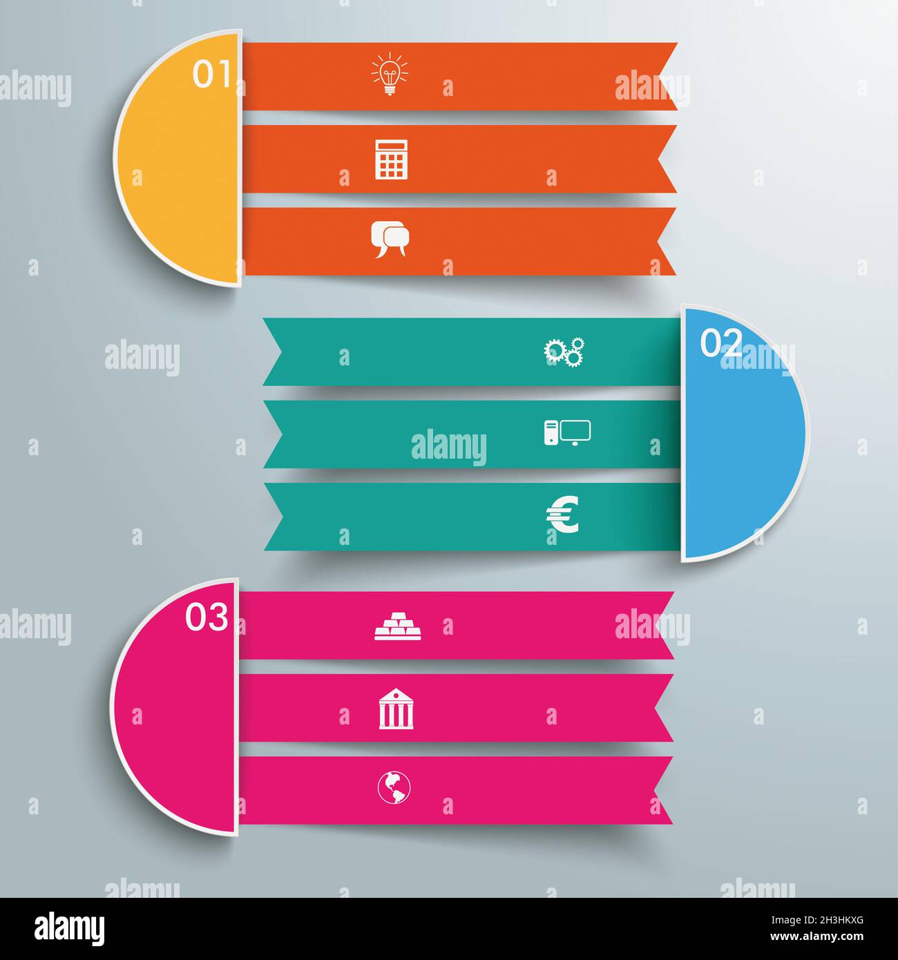 3 Triple Banners PiAd Stock Photo - Alamy