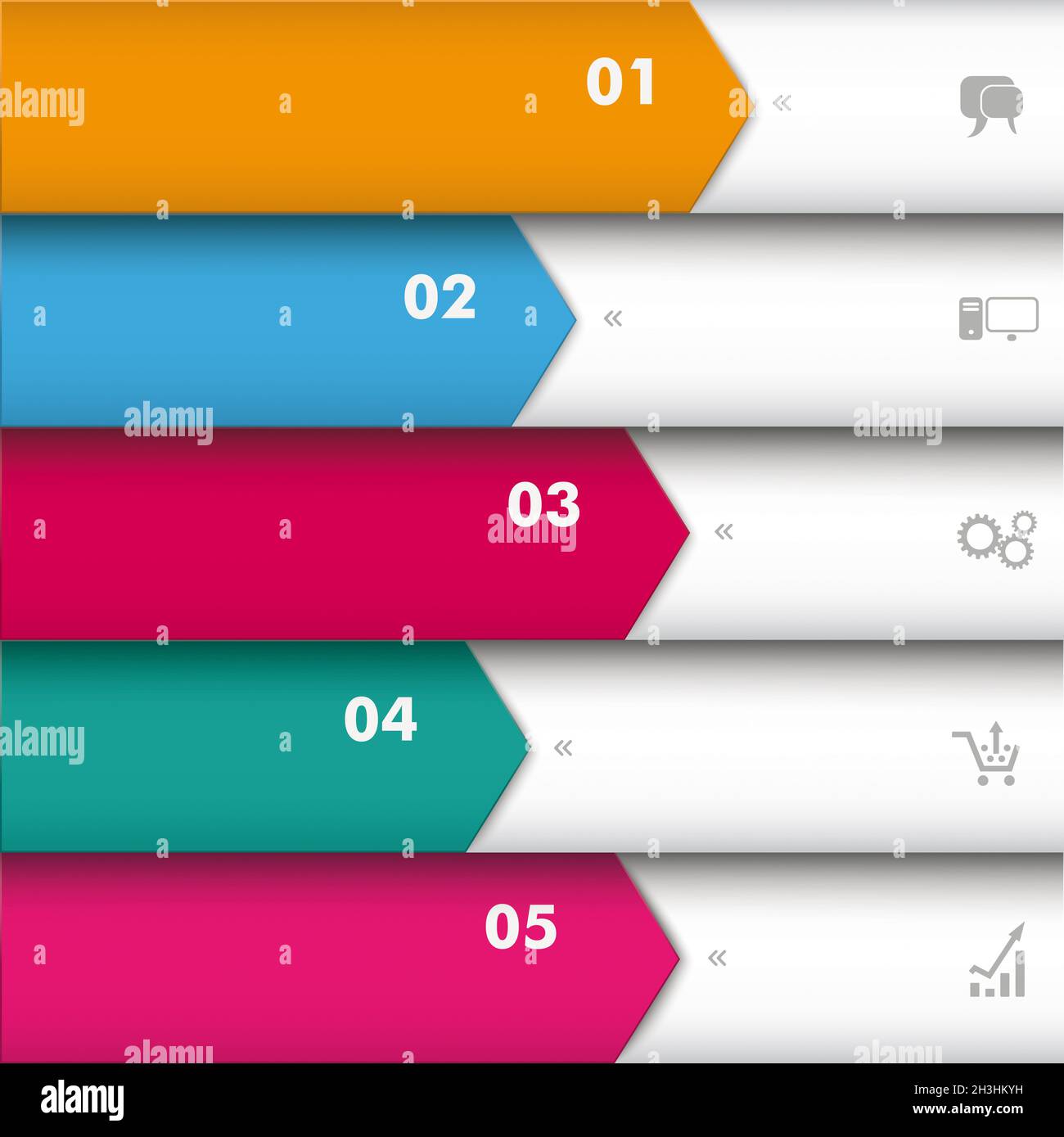 Infographic 5 Lines Arrows PiAd Stock Photo - Alamy