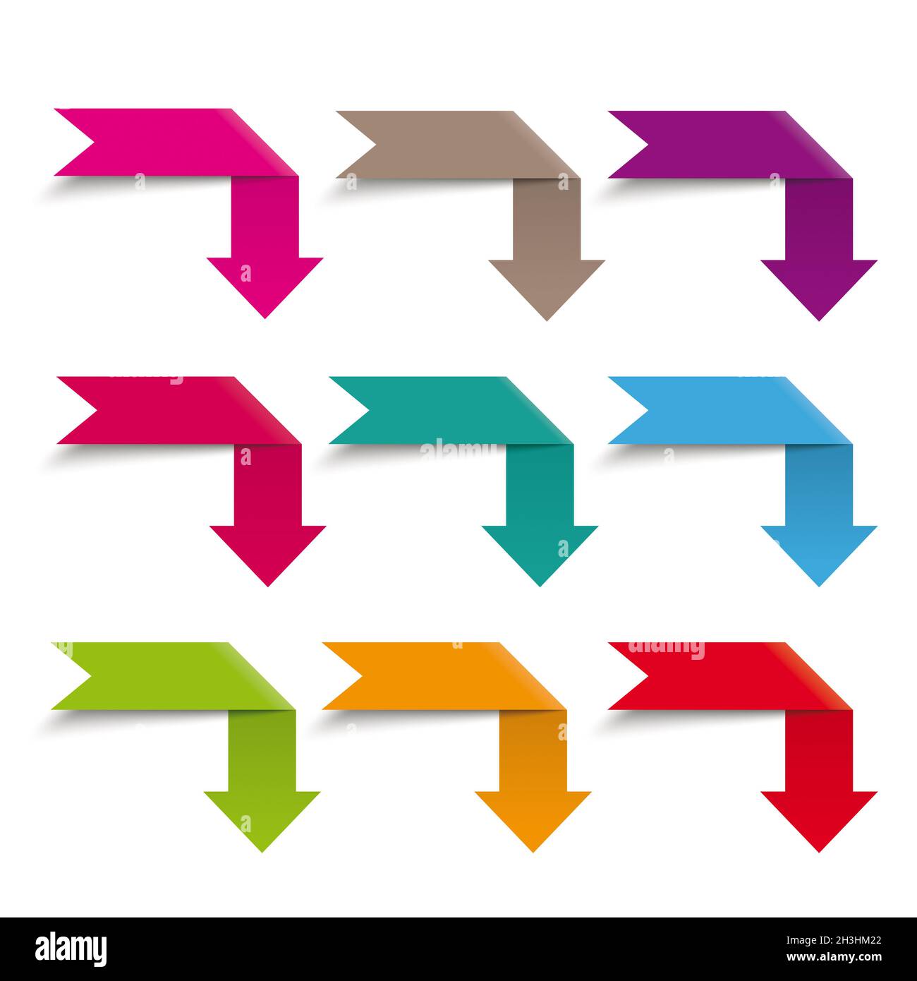 Infographic Elements Flag Arrows Stock Photo - Alamy