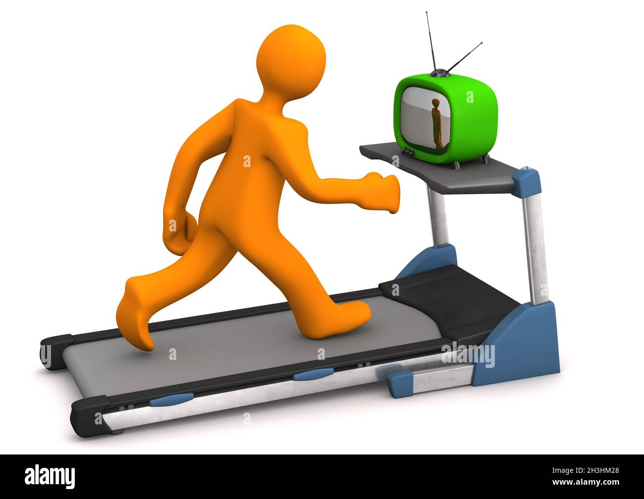 Woman tv exercise Cut Out Stock Images & Pictures - Alamy