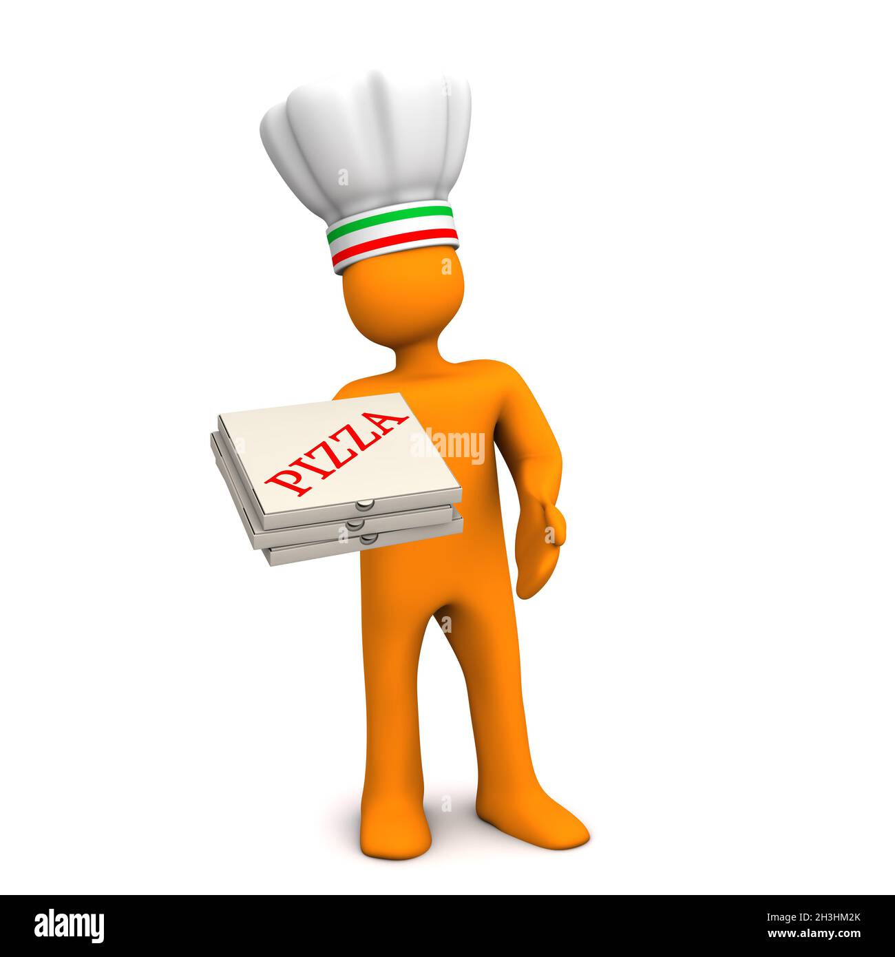 Italian chef pizza cartoon illustration Cut Out Stock Images & Pictures ...
