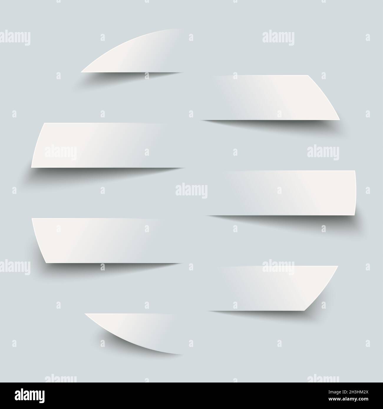 Cutting Paper HalfCircle Banners Stock Photo - Alamy