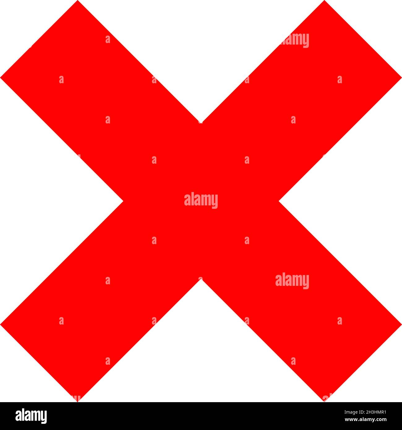 Red X as restriction, prohibition, barrier, error icon- stock vector ...