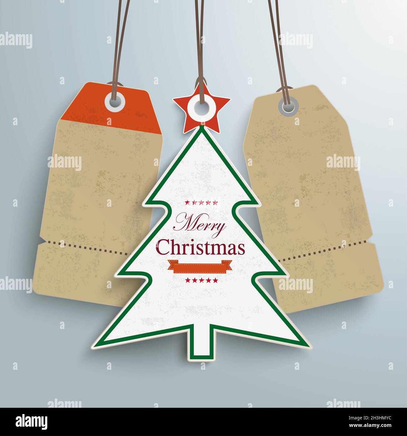 3 Vintage Christmas Price Stickers Silver Background PiAd Stock Photo ...