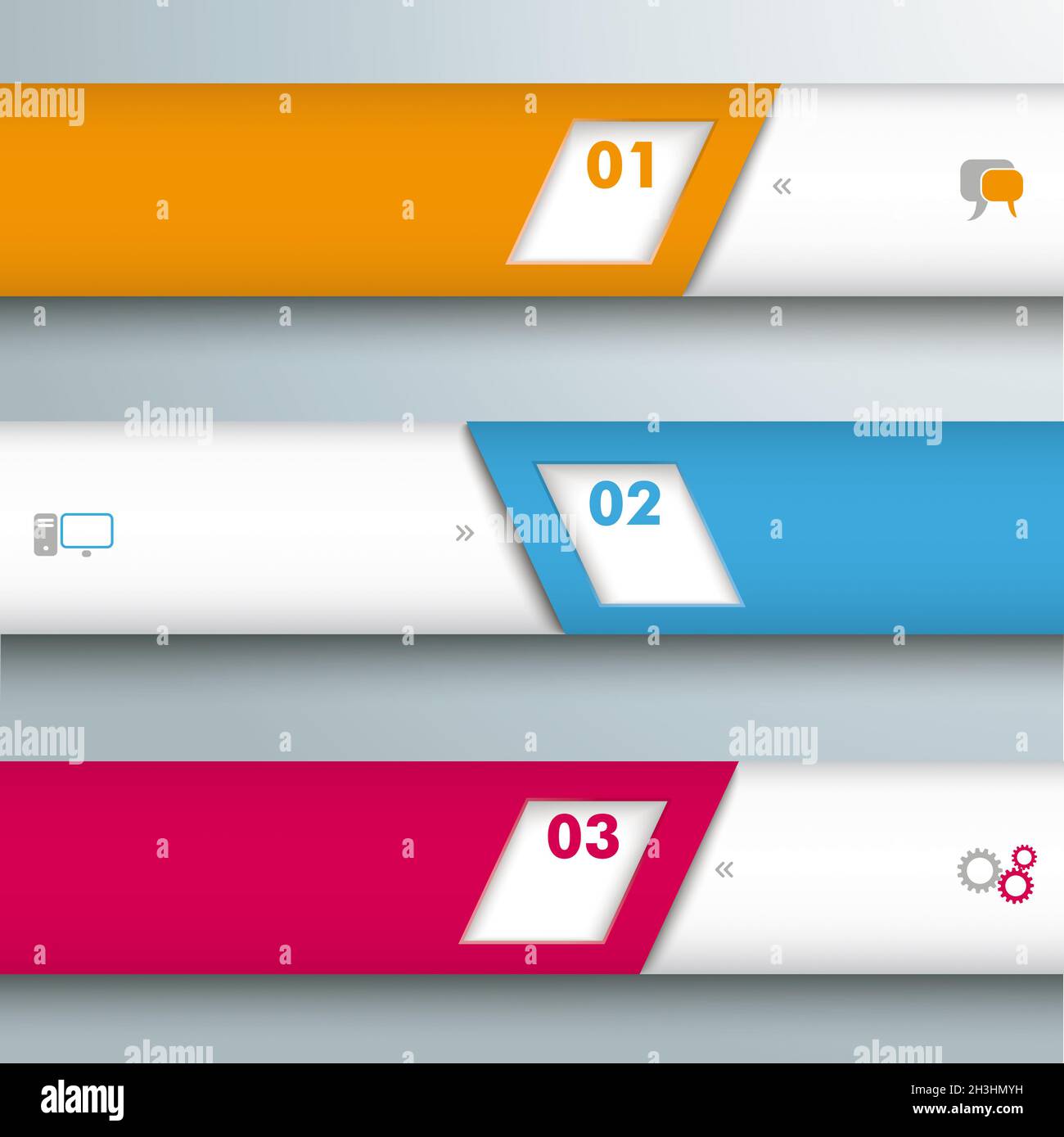 Infographic 3 Bevel Lines PiAd Stock Photo - Alamy