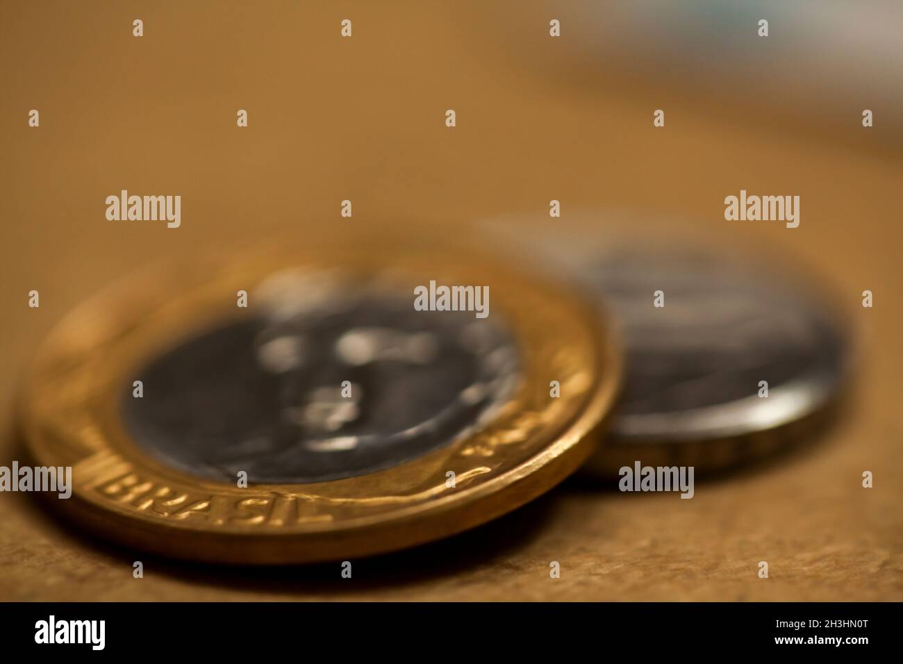 Coins reais real brazil money currency reais Stock Photo - Alamy
