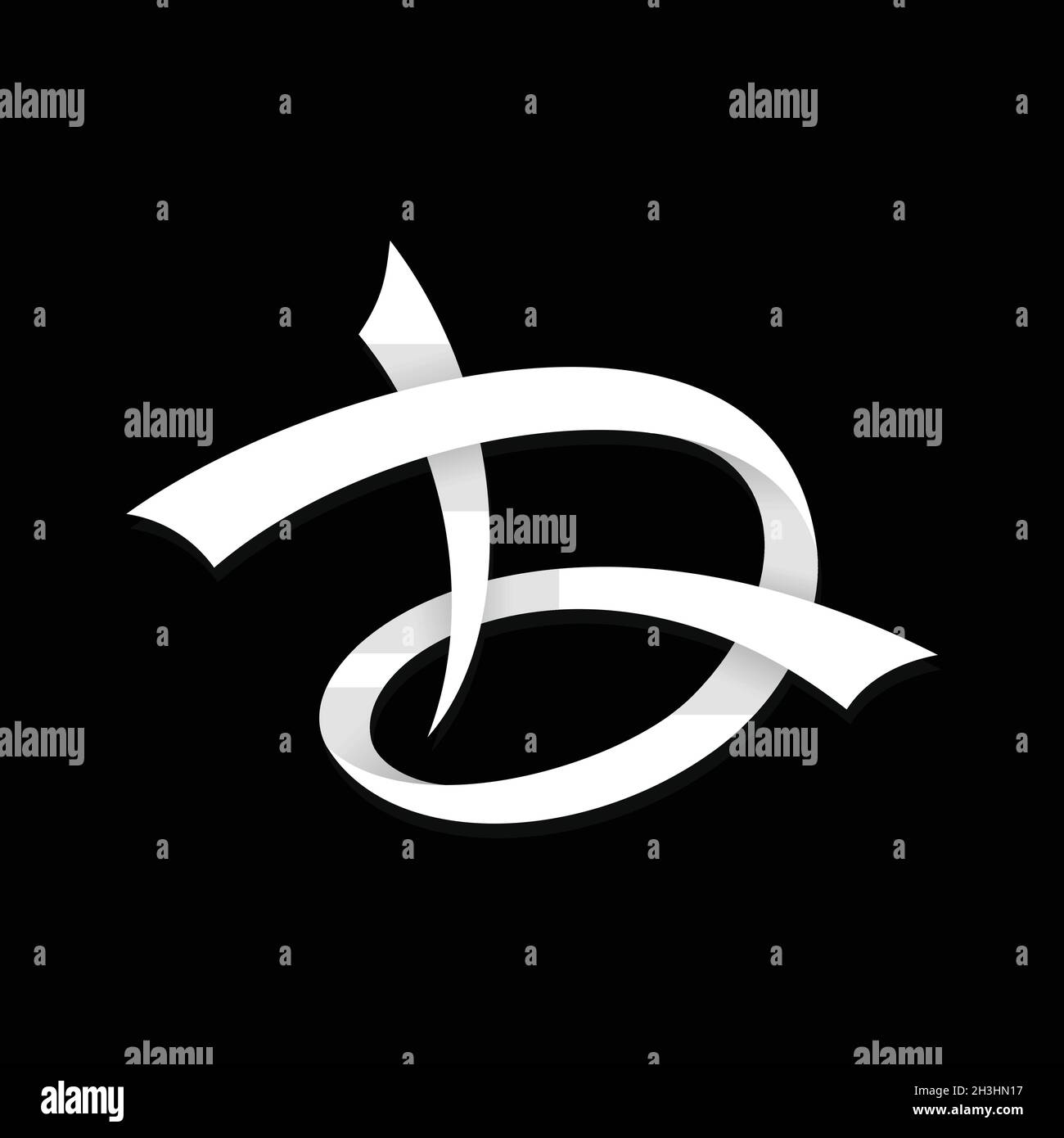 Typography letter D symbol design vector. Creative luxury letter D ...