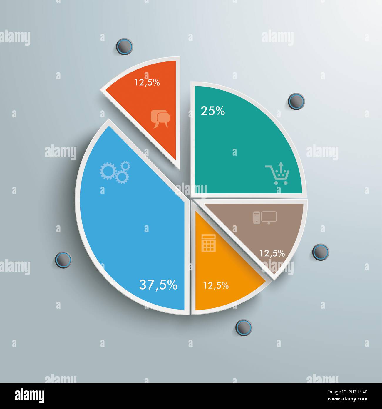 Template infographic piechart hi-res stock photography and images - Alamy
