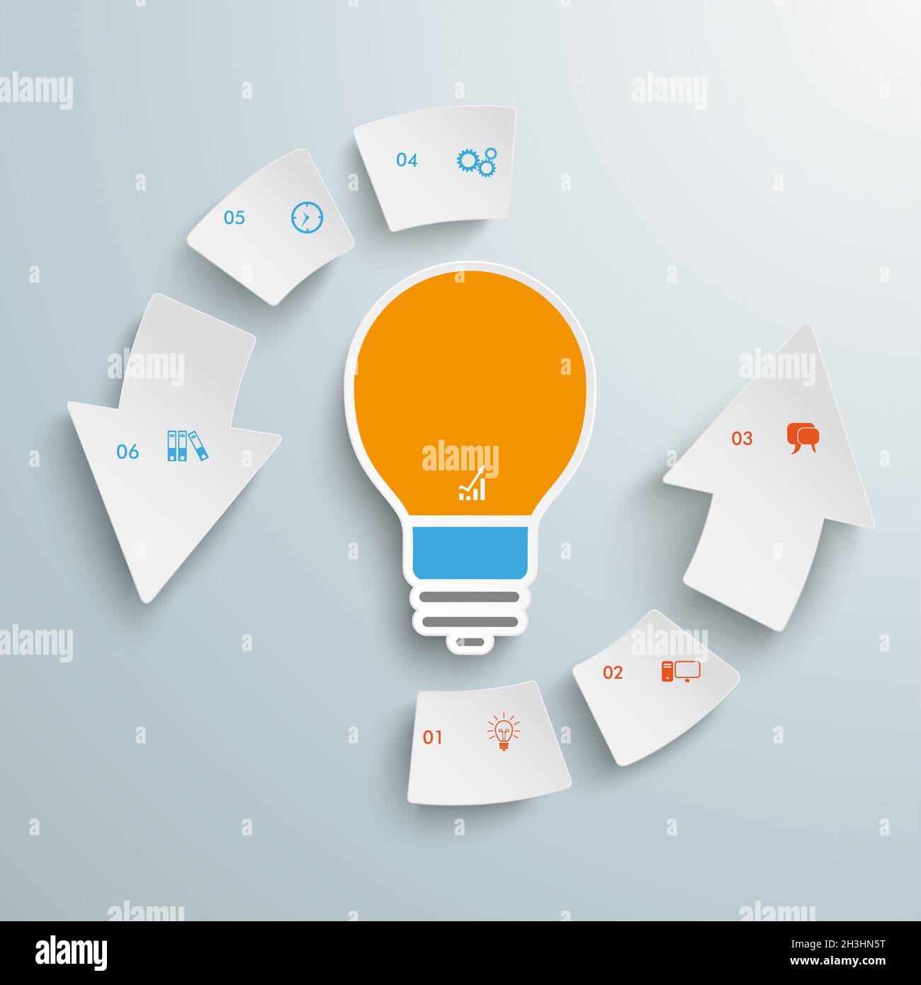 Success Arrow 6 Pieces Cycle Bulb PiAd Stock Photo - Alamy