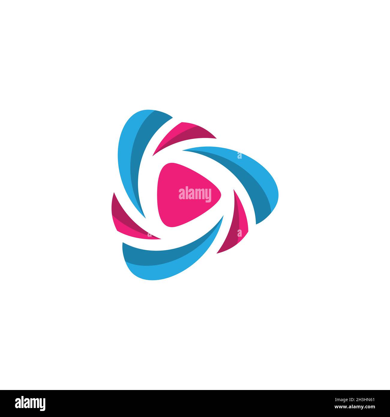 Modern and creative play icon button circle style for technology ...