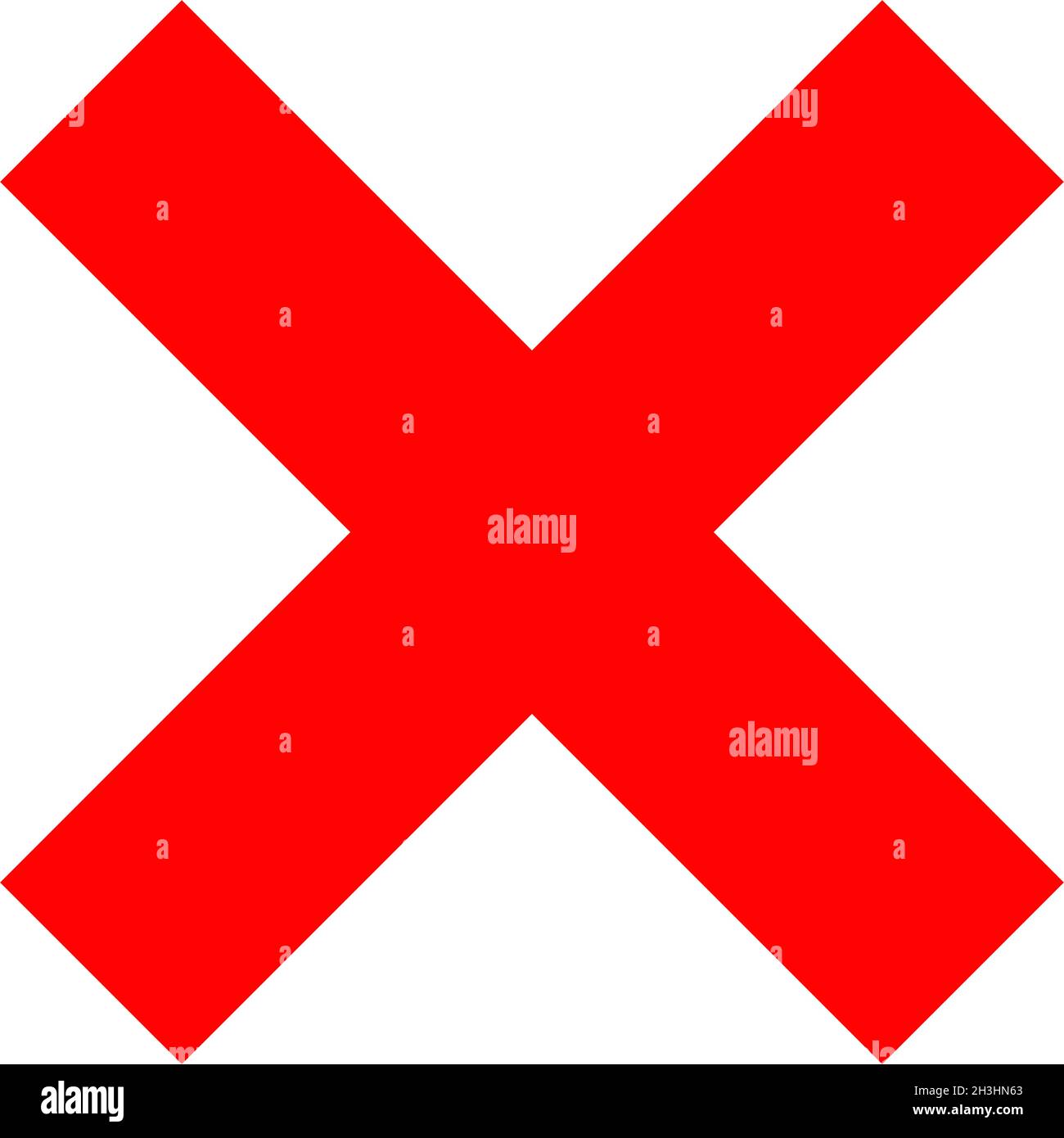 Red X as restriction, prohibition, barrier, error icon- stock vector ...
