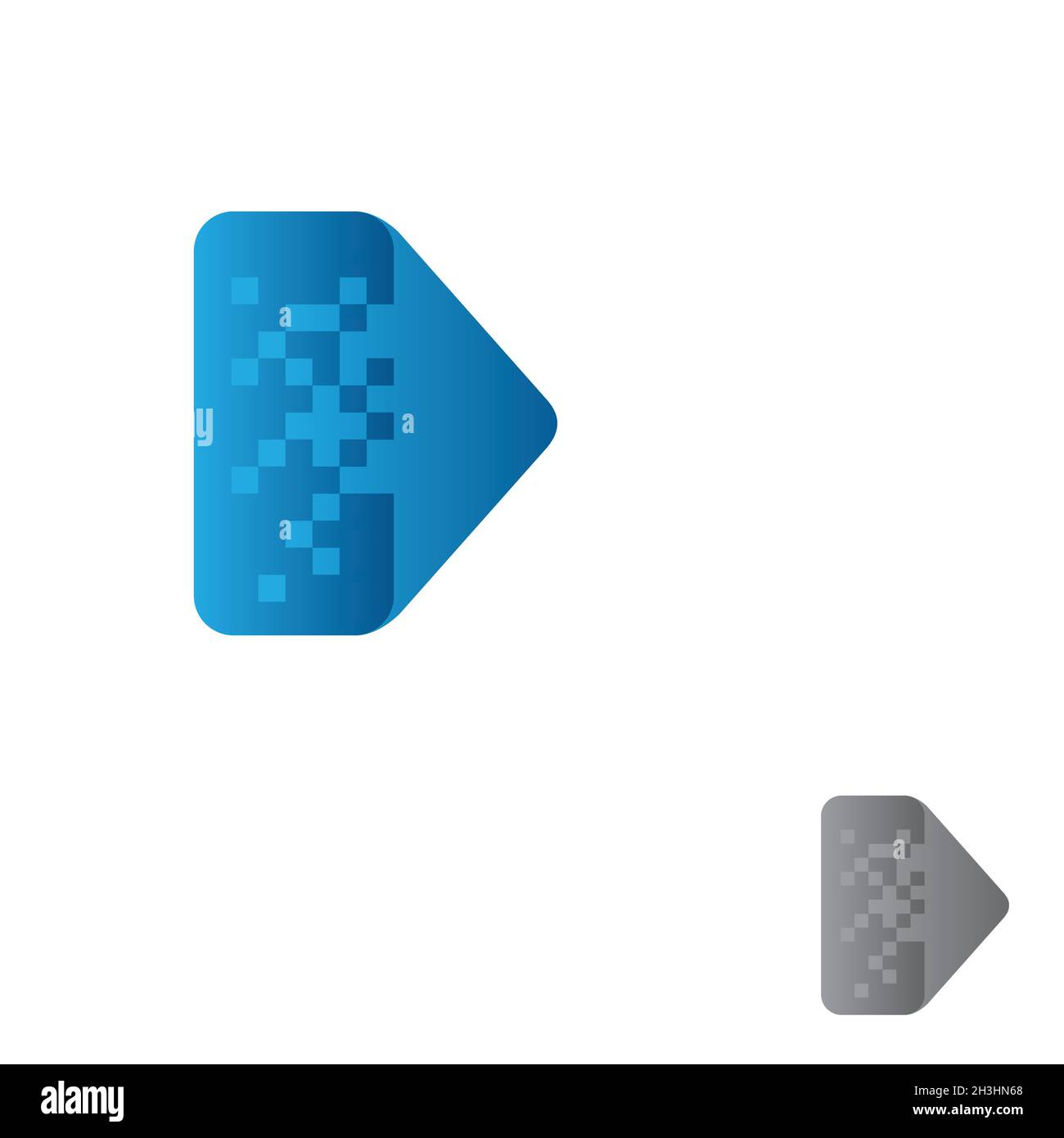 Play icon pixel design symbol on the white background. Vector ...