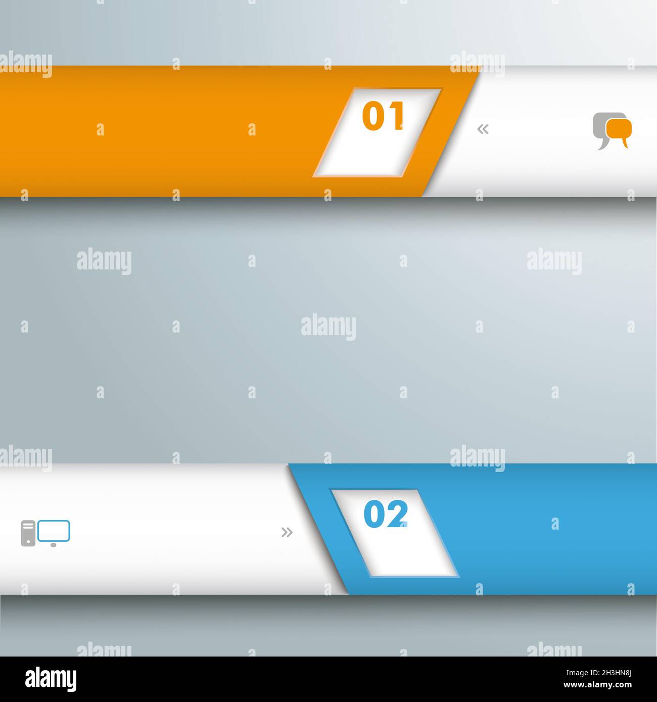 Infographic 2 Bevel Lines PiAD Stock Photo - Alamy