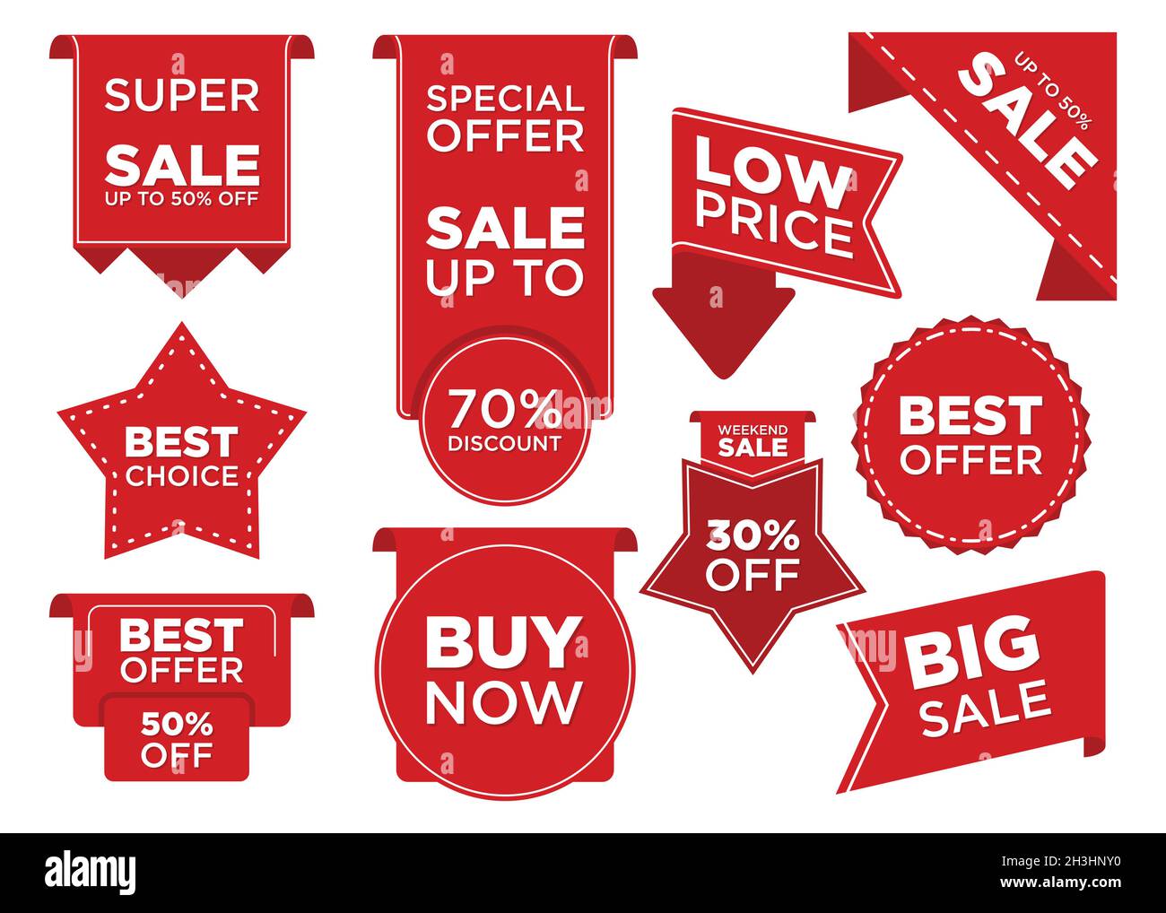 Set ribbon banner hi-res stock photography and images - Alamy