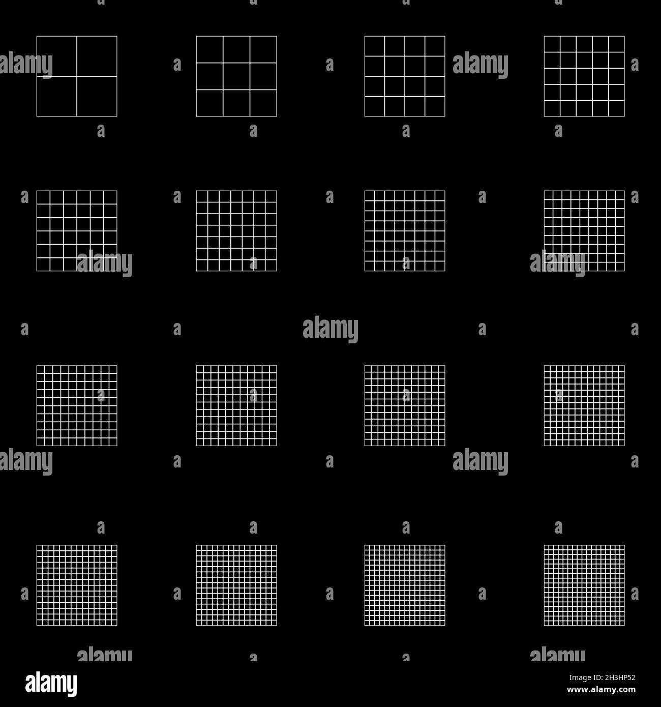 Black and white grid, mesh. Seamlessly repeatable plotting, graph paper pattern, texture and ...