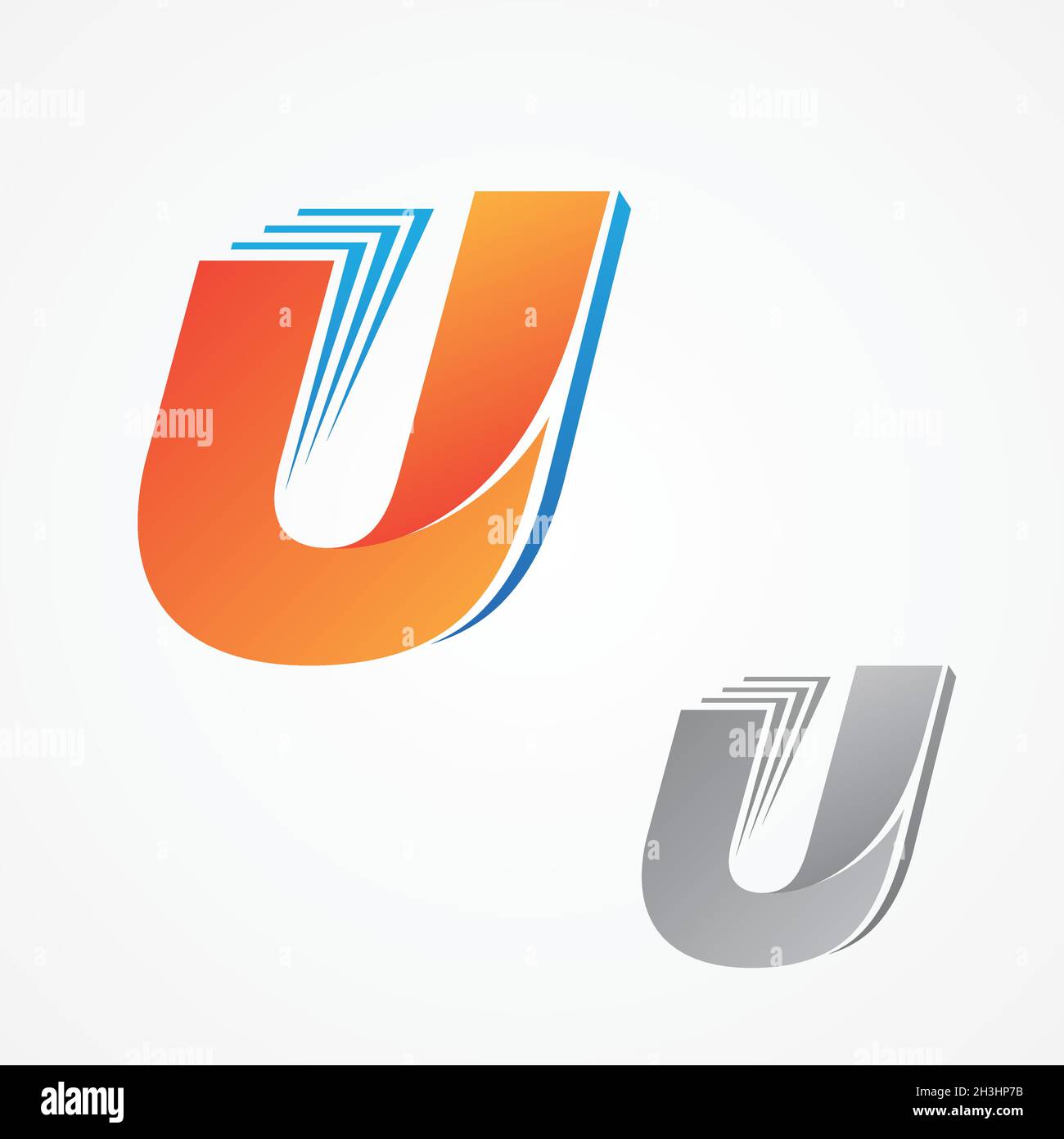 Orange Letter U