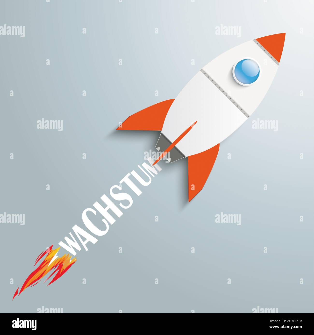 Paper Rocket Growth Stock Photo - Alamy
