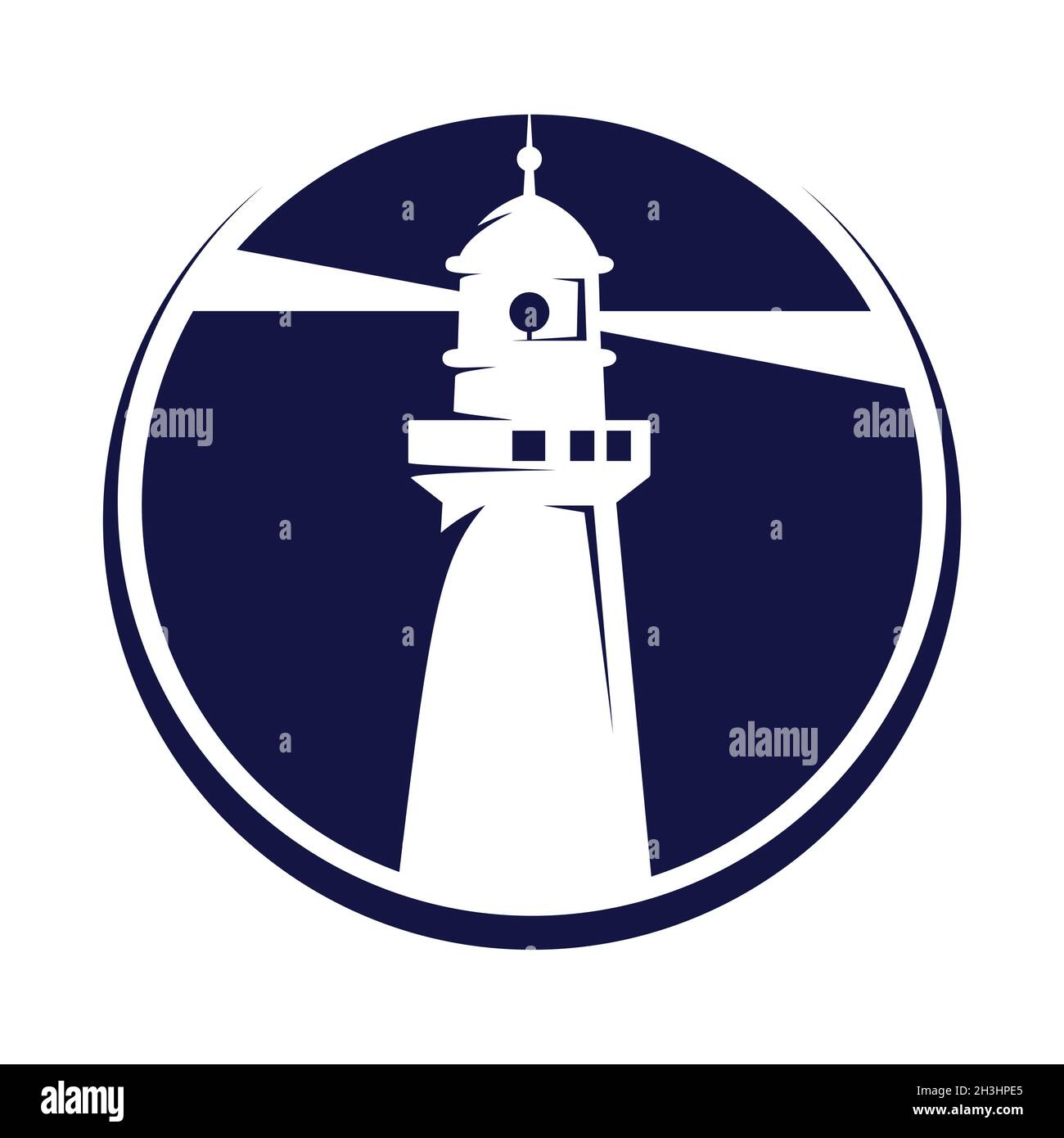 Lighthouse badges. Nautical marine travel business symbol vector ...