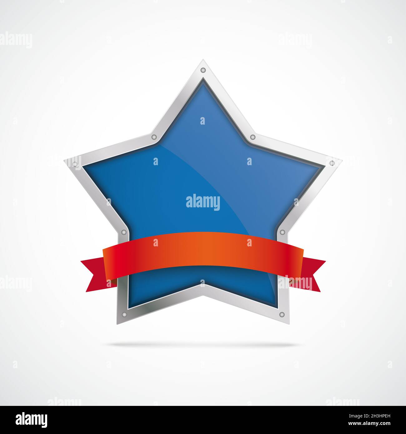 Silver Star Red Flag Stock Photo - Alamy