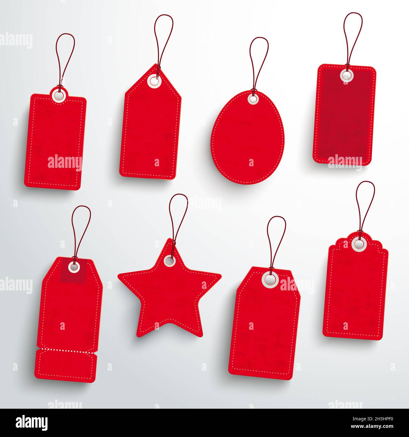 Red Price Sticker Set Stock Photo - Alamy